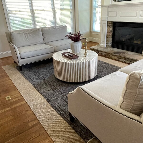 7x10 Faded Pattern Rug, Handmade Rug, Area Rug, 6'7 X 9'11 Vintage Rug ...