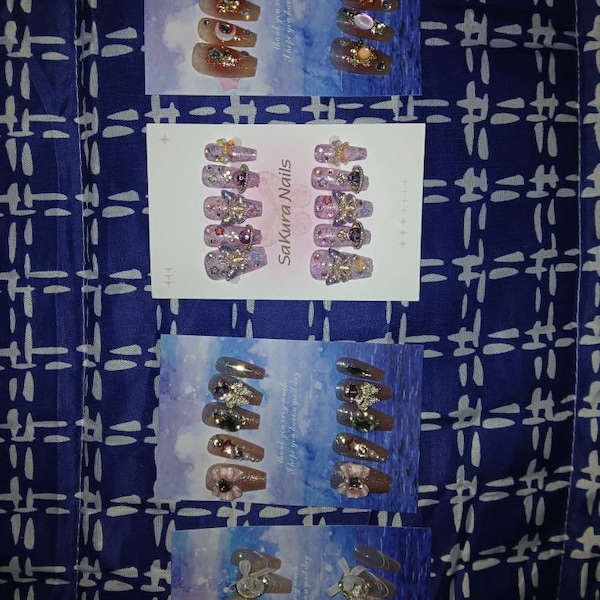 High-quality 4 Sets Surprise Box, Mystery Nails Sets, Press on Nail ...