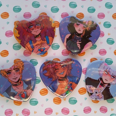 YTTD 2.25 Heart Badges Visual Novel Anime Gift - Etsy