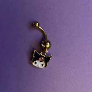 Purple Heart Silver Angel Wings Belly Bar Piercings - Etsy