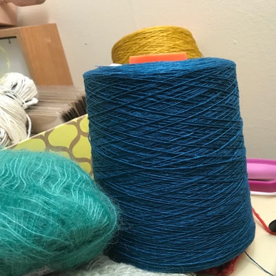 3ply Linen Yarn, Linen Thread, Crochet Yarn, Brown Gold Ocher Color ...