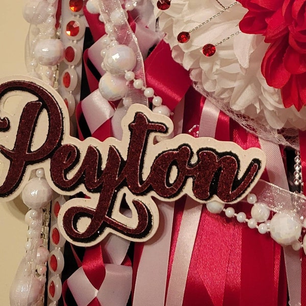 Name for Homecoming Mum - Glitter Decal - Cut Out - Etsy