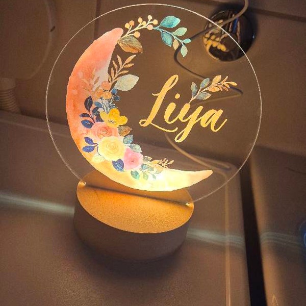 Baby Girl Gift, Personalized Night Light for Kids, Custom Night Light ...