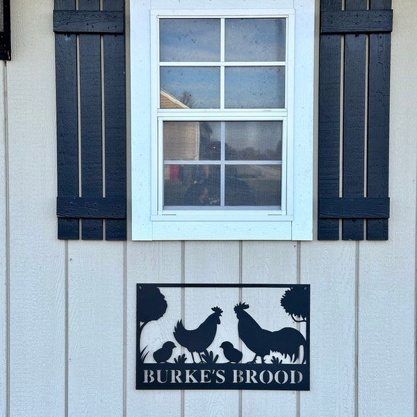 Custom Metal Chicken Sign, Chick Coop Metal Sign, Funny Chicken Coop ...
