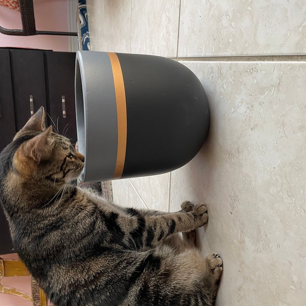 Priene HOME | Geometric Ceramic Hanging Planter | Set of 2 (black ...