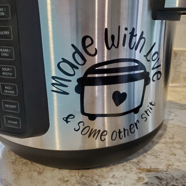 Instant Pot Decal - Made With Love Sticker - Etsy