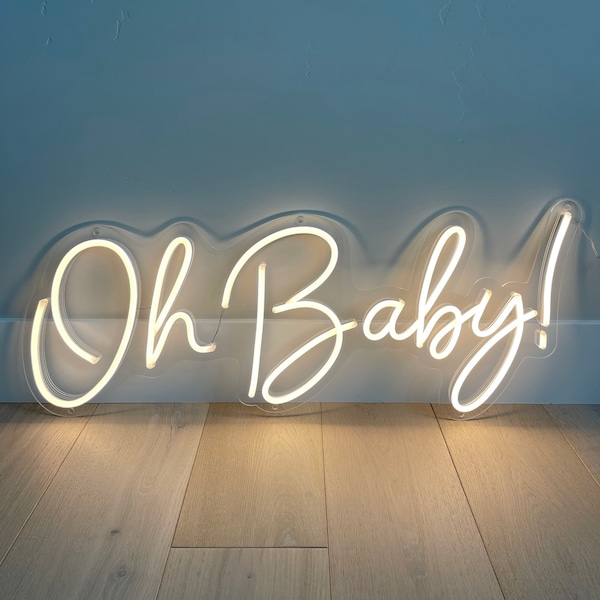 Oh Baby Neon Sign Custom Wall Decor, Led Sign Personalized Gifts for ...