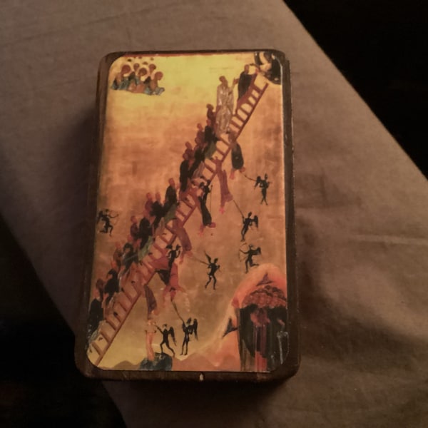 Handmade Mounted Icon | the Ladder of Divine Ascent. St John Climacus ...