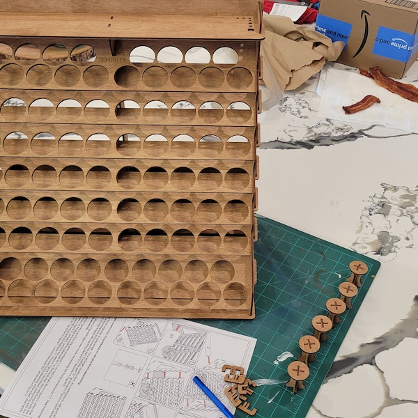 Warhammer Citadel Paint Organizer for 87 Paint Bottles and 14 Brushes ...