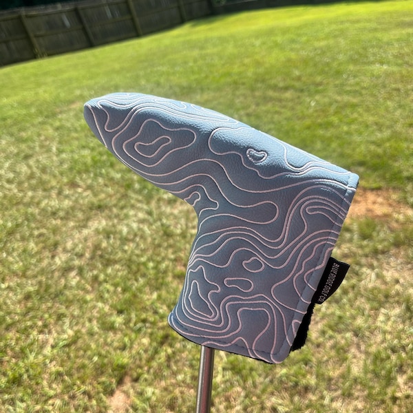 Embroidered Topographic Golf Club Headcover Set: Pure White Vegan ...