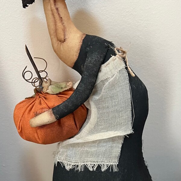 Primitive Pumpkin Picking Witch - Etsy