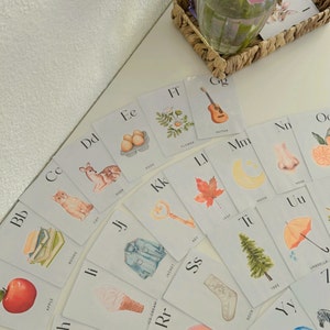 Printable Alphabet Cards Montessori Cards, Homeschool Resources, Nature ...