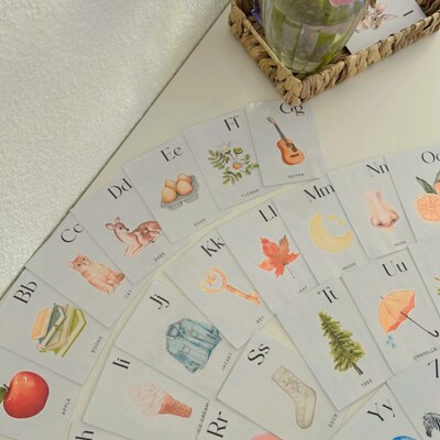 Printable Alphabet Cards Montessori Cards, Homeschool Resources, Nature ...