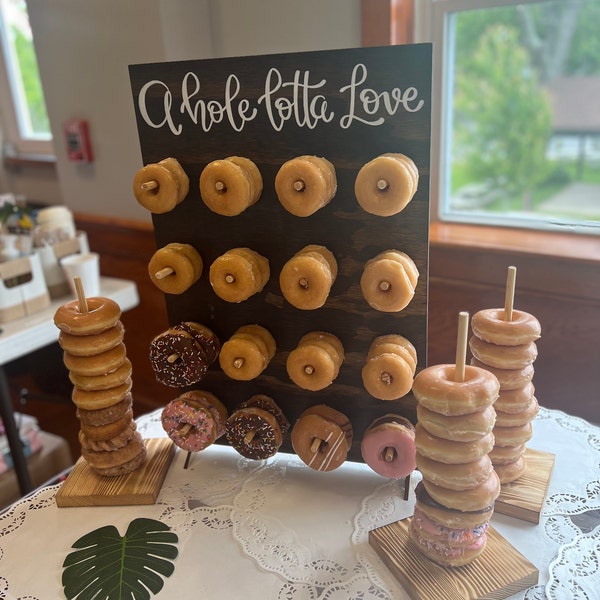Personalized Donut Wall Display, Dessert Board, Wedding Donut Bar - Etsy