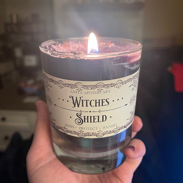 Witches Shield Candle ~ Anita Apothecary, Ritual Oil, Witch Protection ...