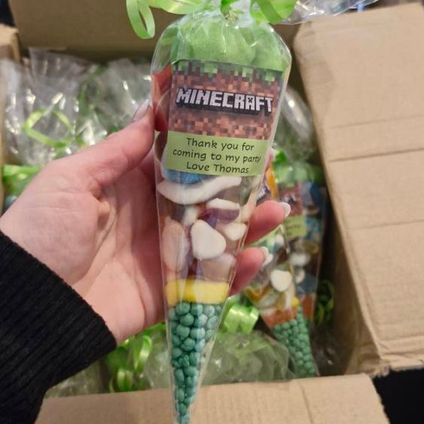 Minecraft Pick and Mix Sweet Cones - Etsy UK