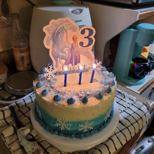 Custom Frozen 2 Cake Topper: Queen Elsa Birthday (digital Download) - Etsy