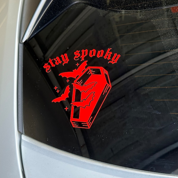 Stay Spooky Decal | Goth Car Decal | Goth Car Accessories | Goth Car ...