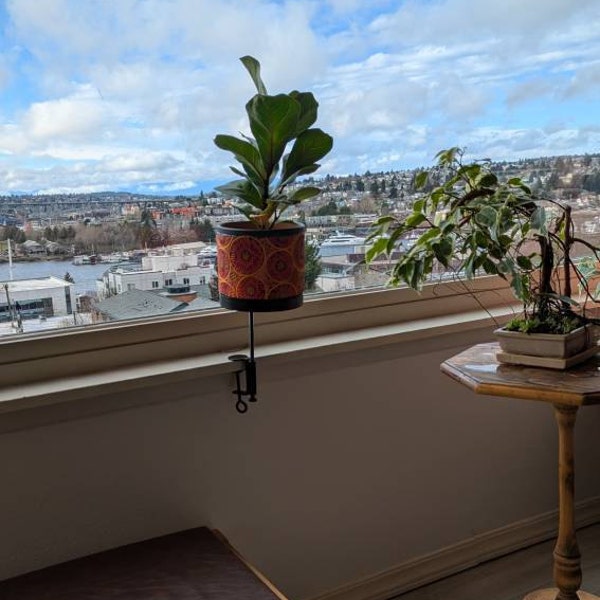 Windowsill Clamp Tray for Indoor Plants, Plant Decor, More Space for ...
