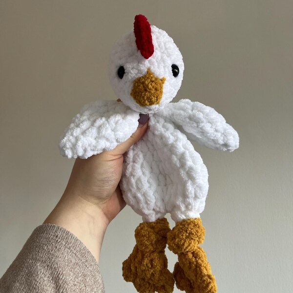 MINI Chickie Chicken Knotted Lovey — Crochet Chicken PATTERN - Etsy