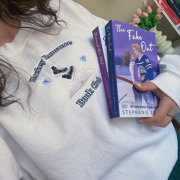 Hockey Romance Sweatshirt / Embroidered Book Sweatshirt / Bookish Merch ...