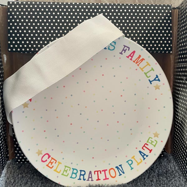 Family CELEBRATION Party Plate. Birthday, Holidays, Milestones CAKE ...
