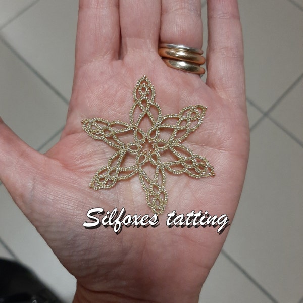 Tutorial, Pattern for Tatting Shuttle Christmas Snowflake, Christmas ...