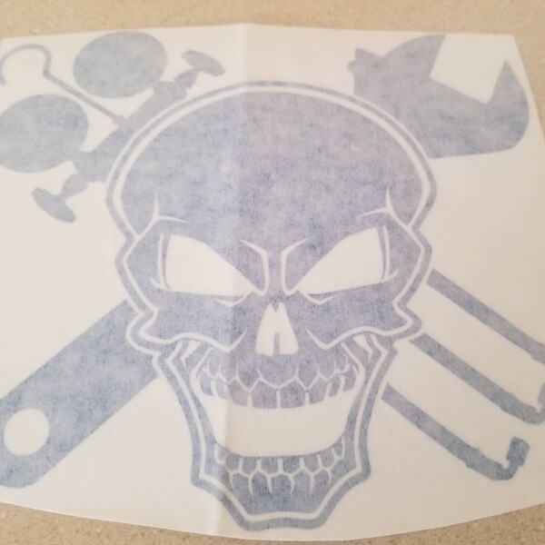 HVAC Skull Vinyl Decal Sticker RHVAC Ac/heat Refrigerator Construction ...