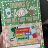 Starbucks Gift Card Teacher Appreciation Gift// Thanks a Latte Gift ...
