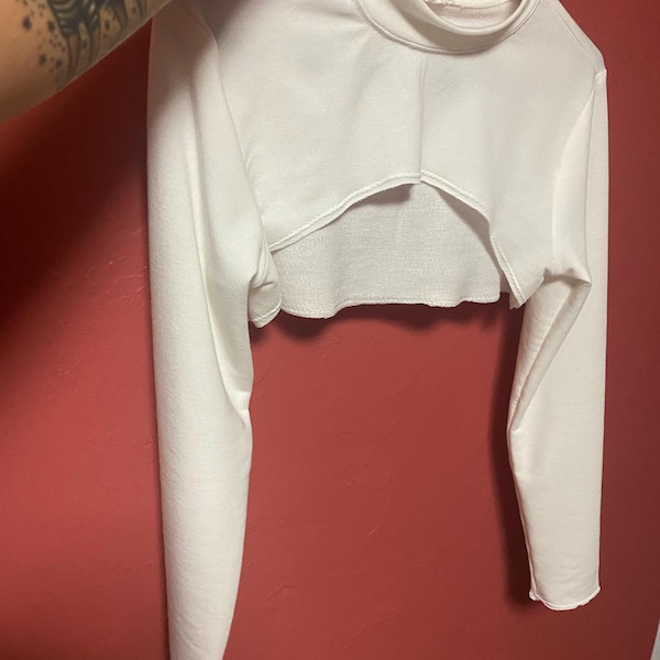 Bolero Shrug Sewing Pattern, Cropped Mock Neck Top, Short Turtle Neck ...