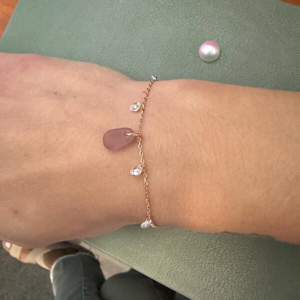 Natural Pebble Charms. Diamond Gold Charms for Necklaces or Bracelets ...