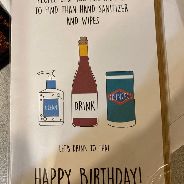 Funny Birthday Card, Quarantine Birthday Card, Happy Birthday Card ...