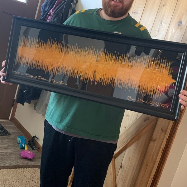 8th Anniversary Gift - Bronze Anniversary Gift - Song Sound Wave ...