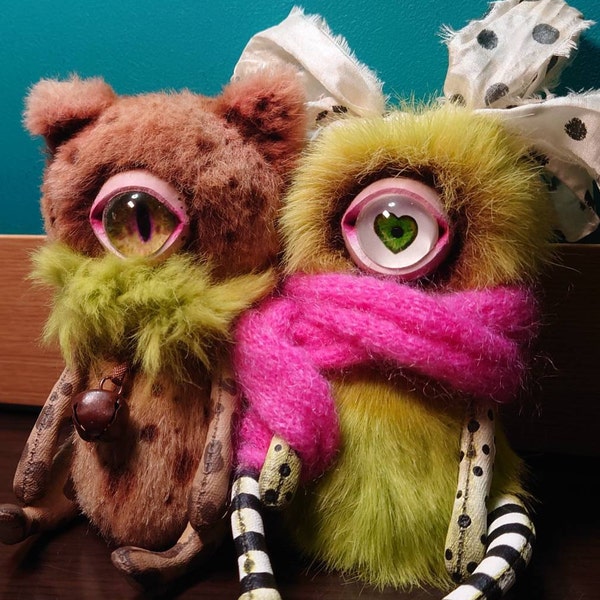 Pink Gentle Teddy Bear - Cyclops _ MADE-TO-ORDER! - Etsy