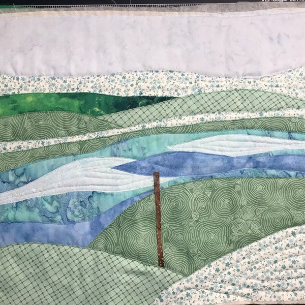 Mountain Landscape Quilt Tutorial. Instructions, Photographs & Pattern ...