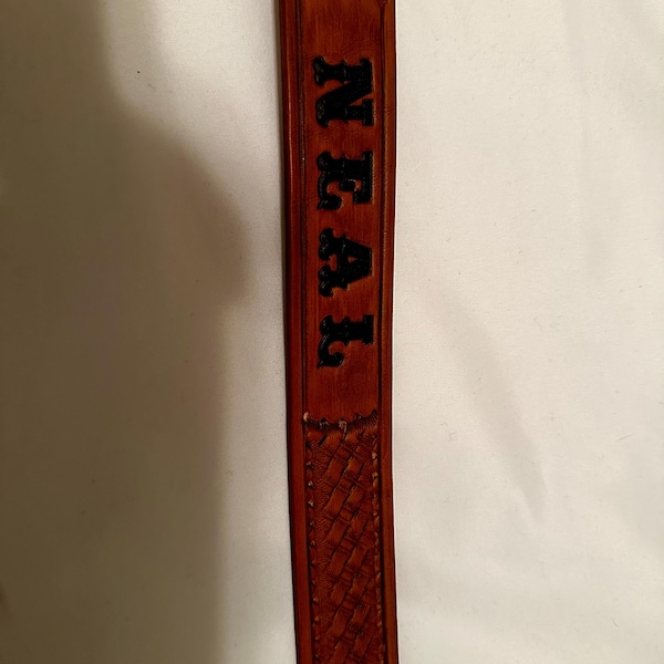Leather Bear Belt, Handmade Brown Belt, Western Belt for Men ...