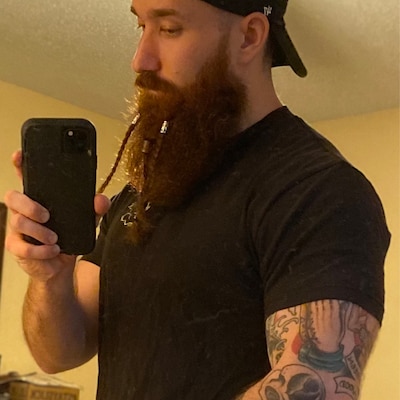 Viking Raven Beard Beads, Odin Ravens Hair Rings, Norse Mythology Rune ...