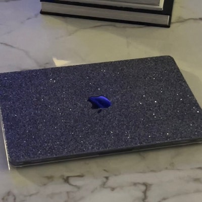 Baby Pink Glitter Laptop Case Diamante Initial Personalised Cover for ...