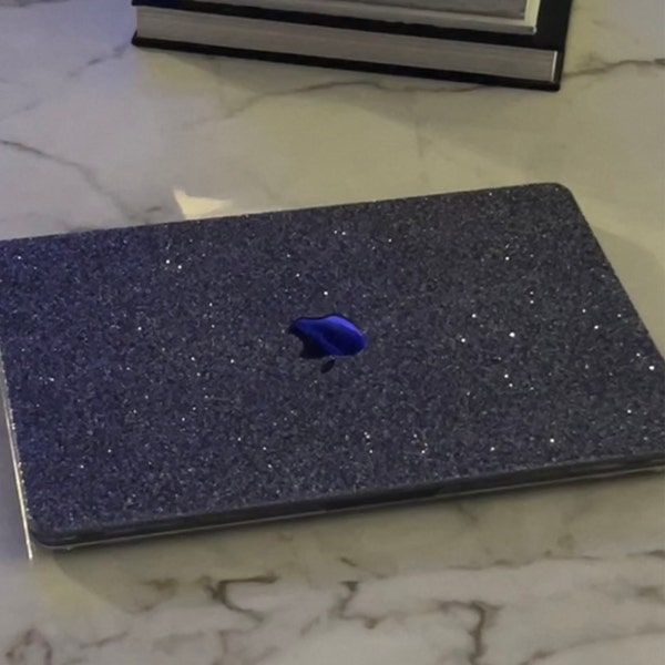 Baby Pink Glitter Laptop Case Diamante Initial Personalised Cover for ...