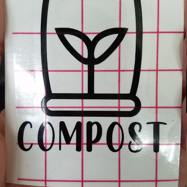 Compost Stickers // Custom // FREE SHIPPING in US. - Label Trash Can ...