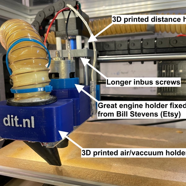 3018 CNC | 52mm Assembled Spindle Carriage | Includes Bearings and Zero ...