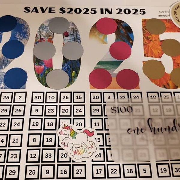 Save 2025 in 2025 SCRATCH OFF Savings Challenge | PHYSICAL Product ...