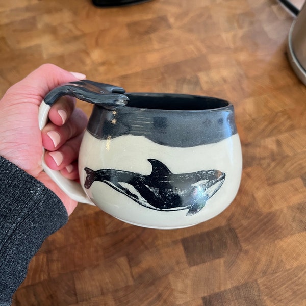 Orca Killer Whale Sculpted Bowl Ceramic Handmade - Etsy