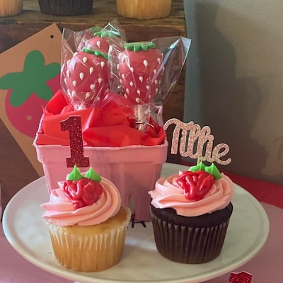 Number 1 Birthday Cupcake Toppers, Number One Toppers, 1st Birthday ...
