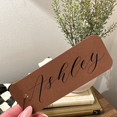 Personalized Bookmark, Bookmarks Custom, Calligraphy Bookmarks, Tassel ...