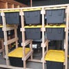 Costco Tote Shelving, 27 Gallon Tote Rack, Storage Rack, Wooden Storage ...