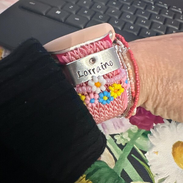 Personalized Watch Band Charm, Name Tag for Iwatch - Custom Apple Watch ...