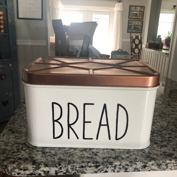 Decal Only-bread Vinyl Decal-farmhouse Decal-rustic Bread Box Decal ...