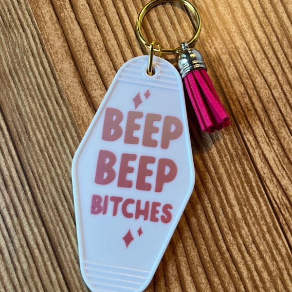 Beep Beep Bitches Quote Motel Keychain SVG PNG DXF - Fun Retro Hotel ...