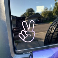 Peace Sign Fingers Wave Peace Fingers Custom Sticker Decal Custom ...